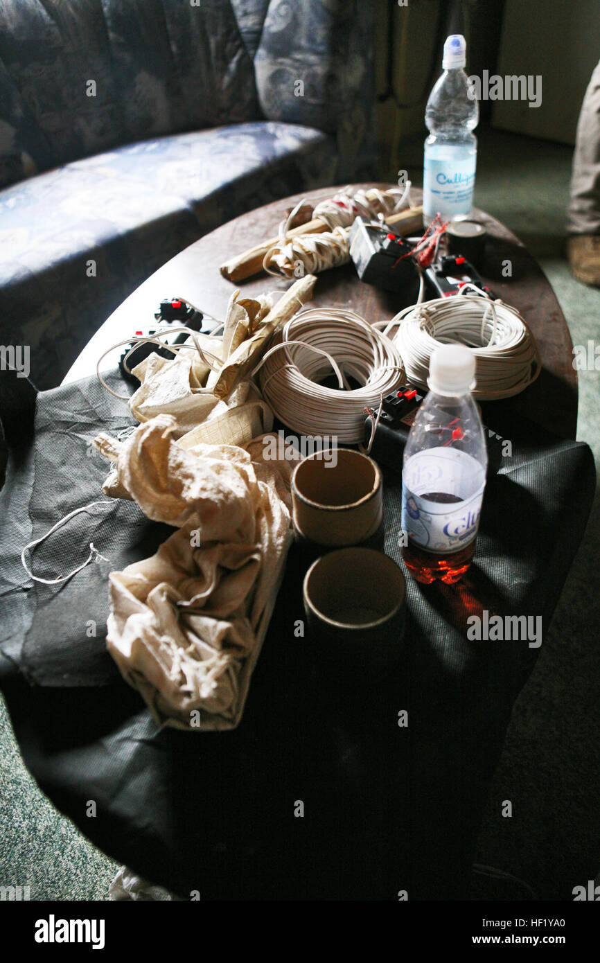 A suspected insurgent cell stores store improvised explosive device ...