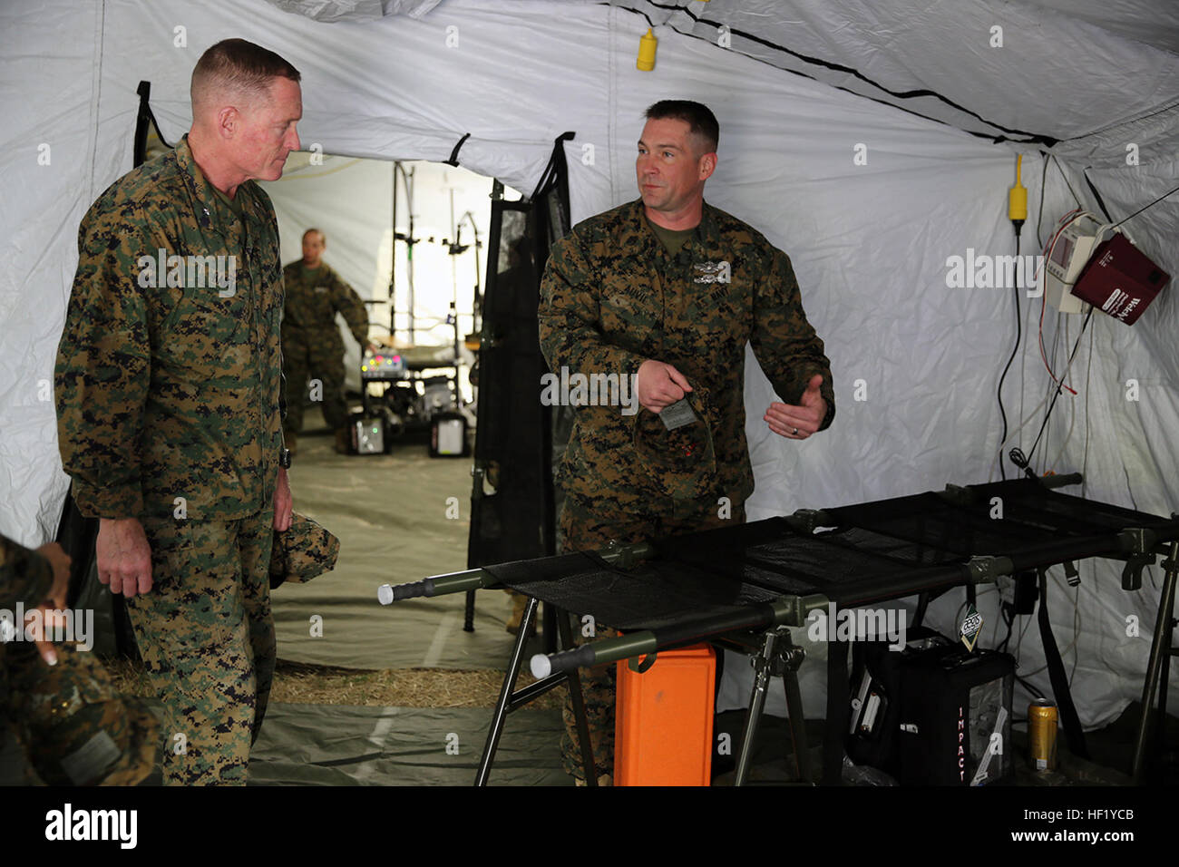 U.S. Marine Corps Brig. Gen. Edward D. Banta (left), the commanding ...