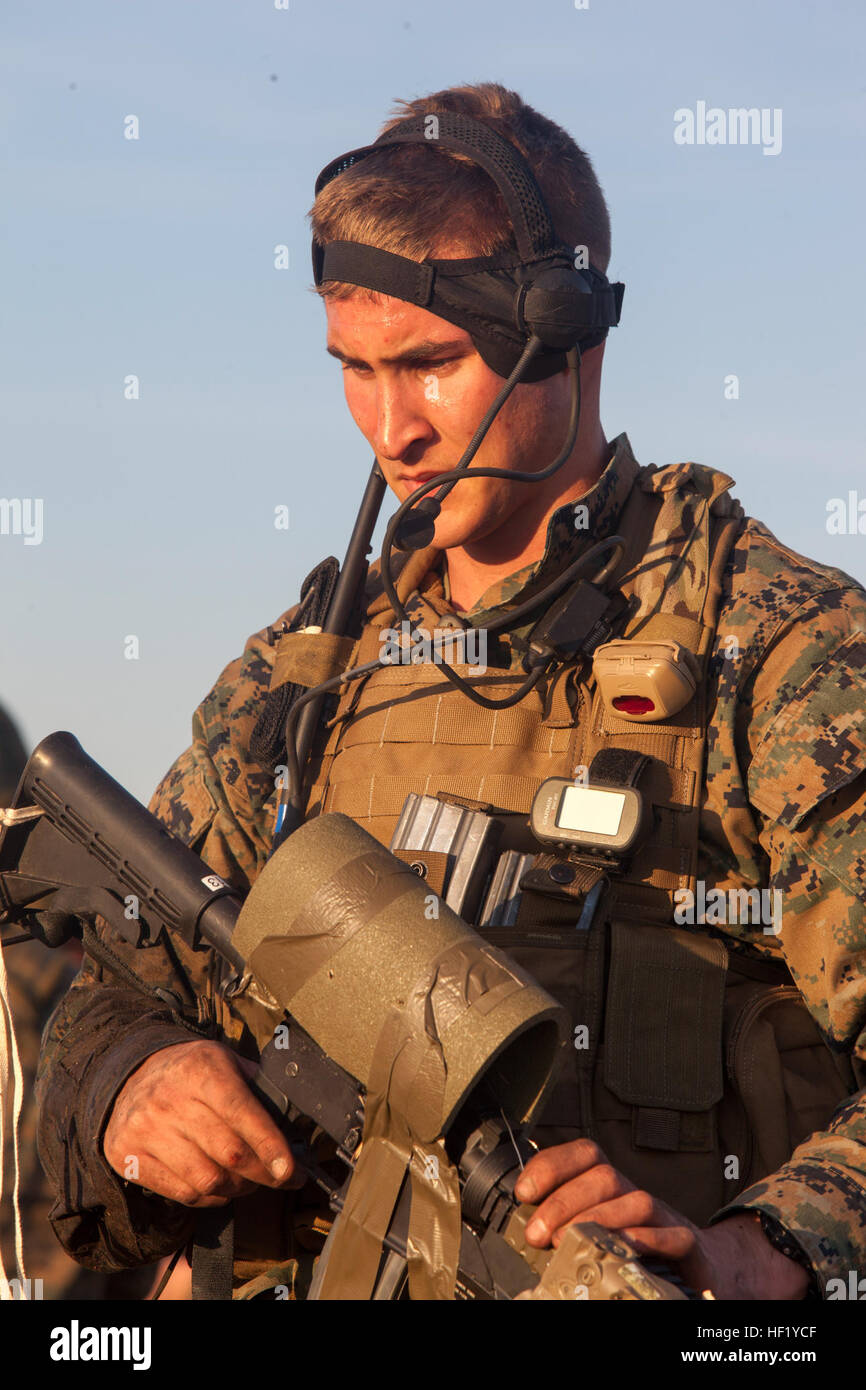 Corporal Tyler Ring, a reconnaissance man with Force Company, 2nd ...