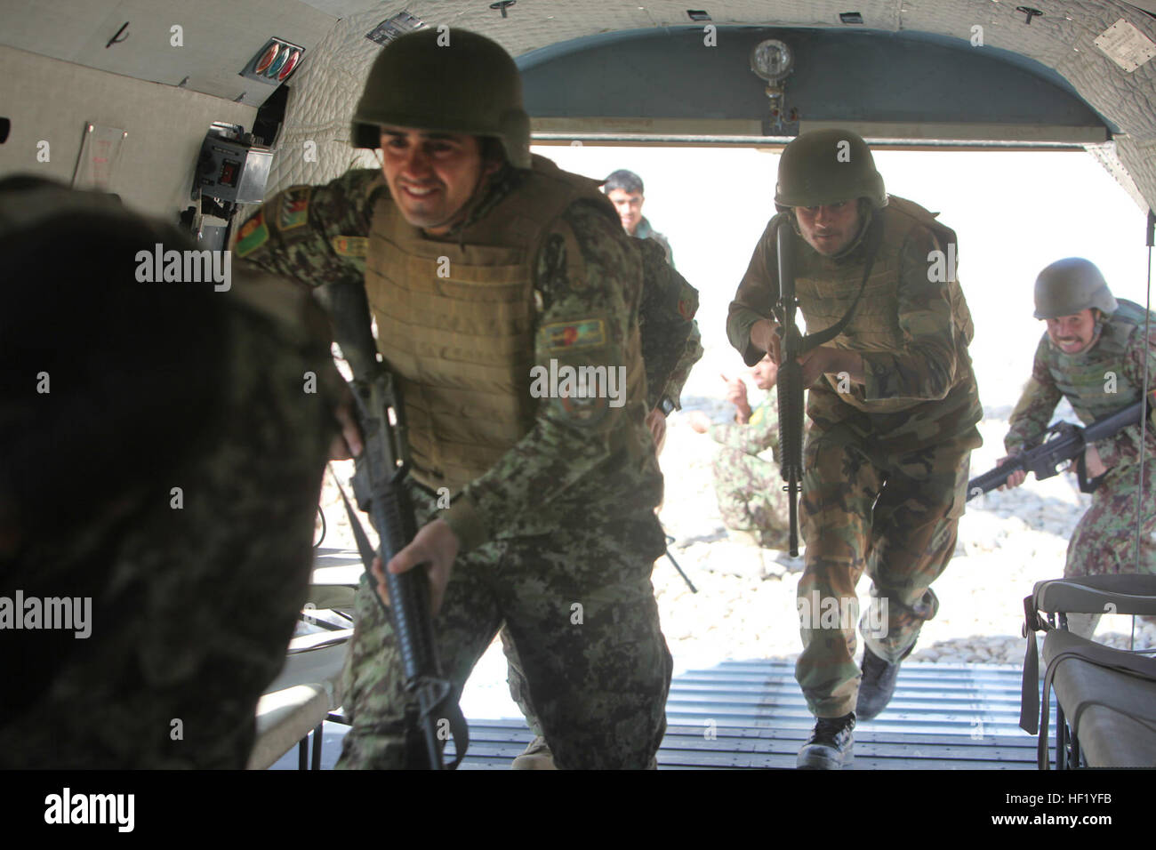 Afghan National Army soldiers with the 215th Corps conducted training ...