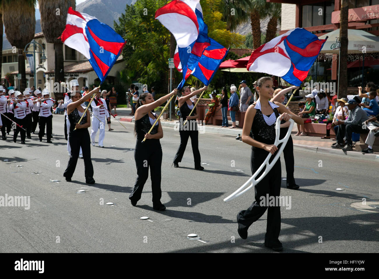 Color guard high school parade hi-res stock photography and images - Alamy