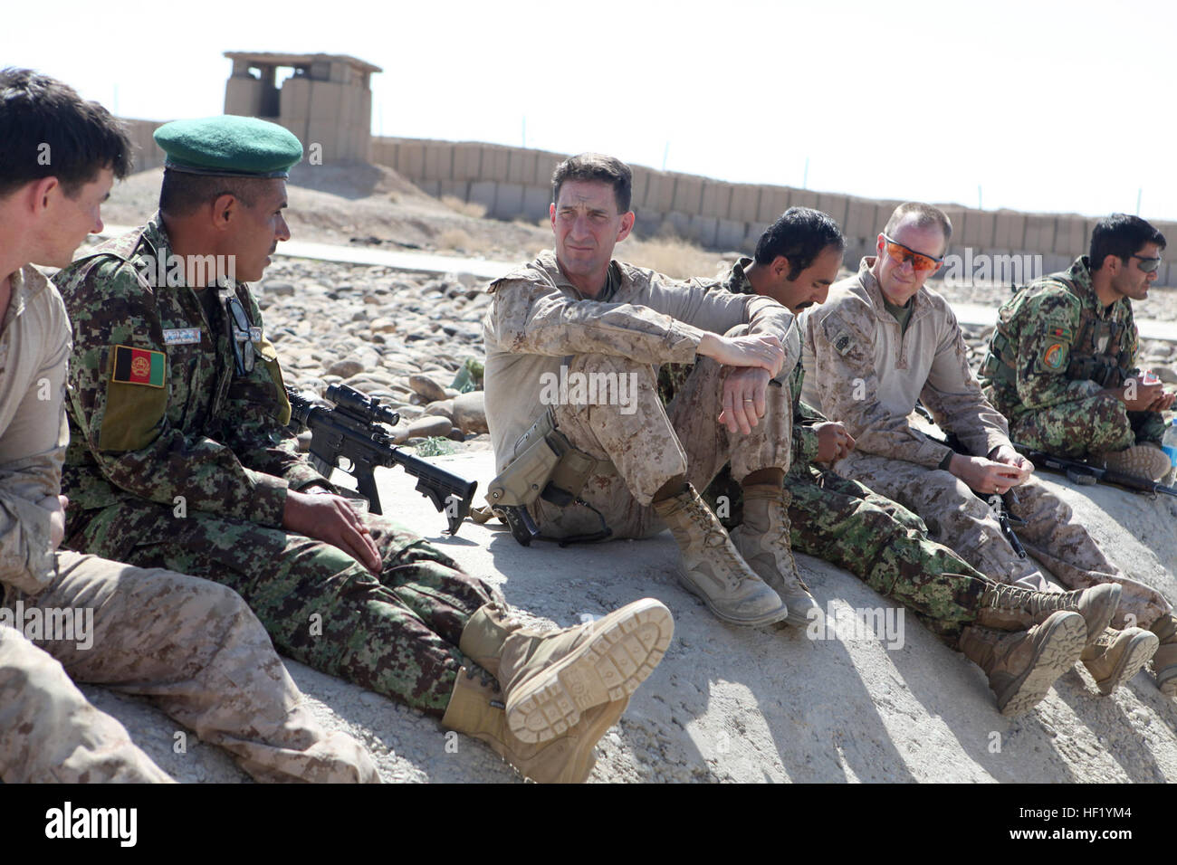 Colonel AbdulHai Neshat, left, the executive officer of 2nd Brigade ...
