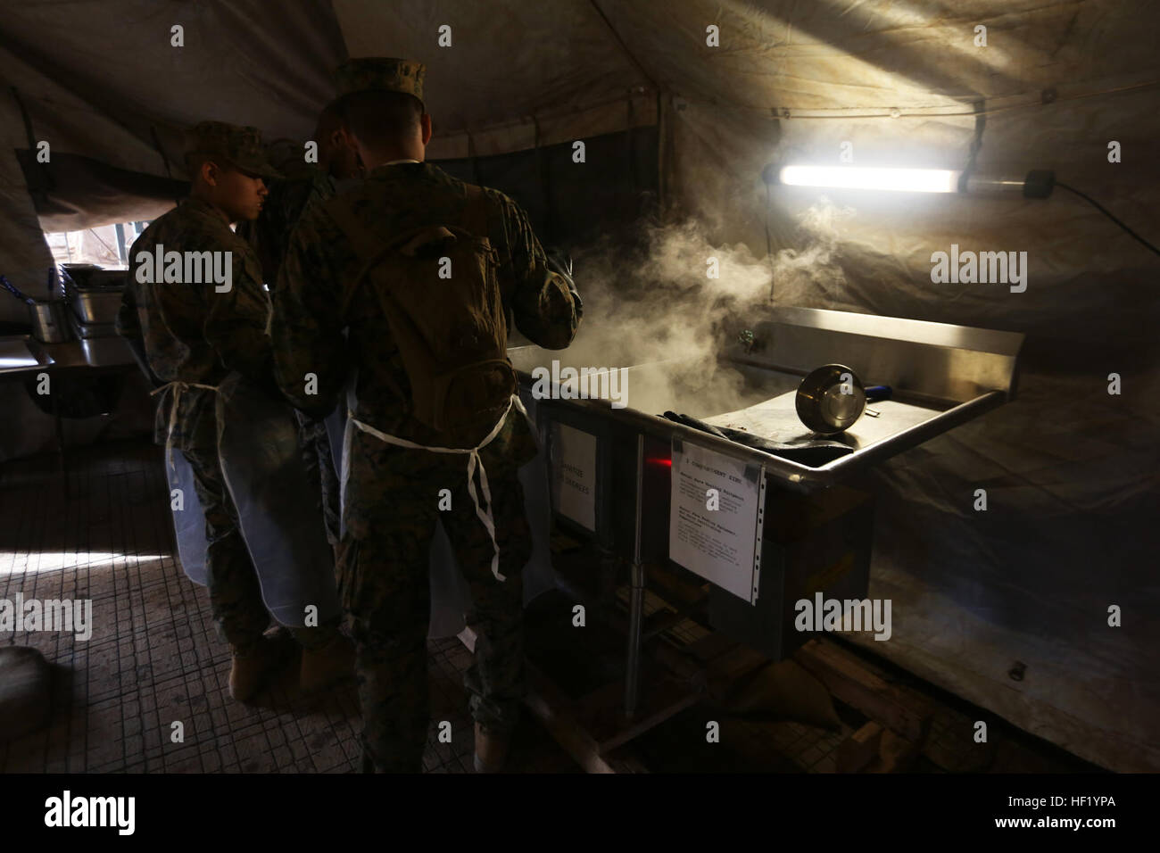 U.S. Marines with Food Service Company, Combat Logistics Regiment 17 ...