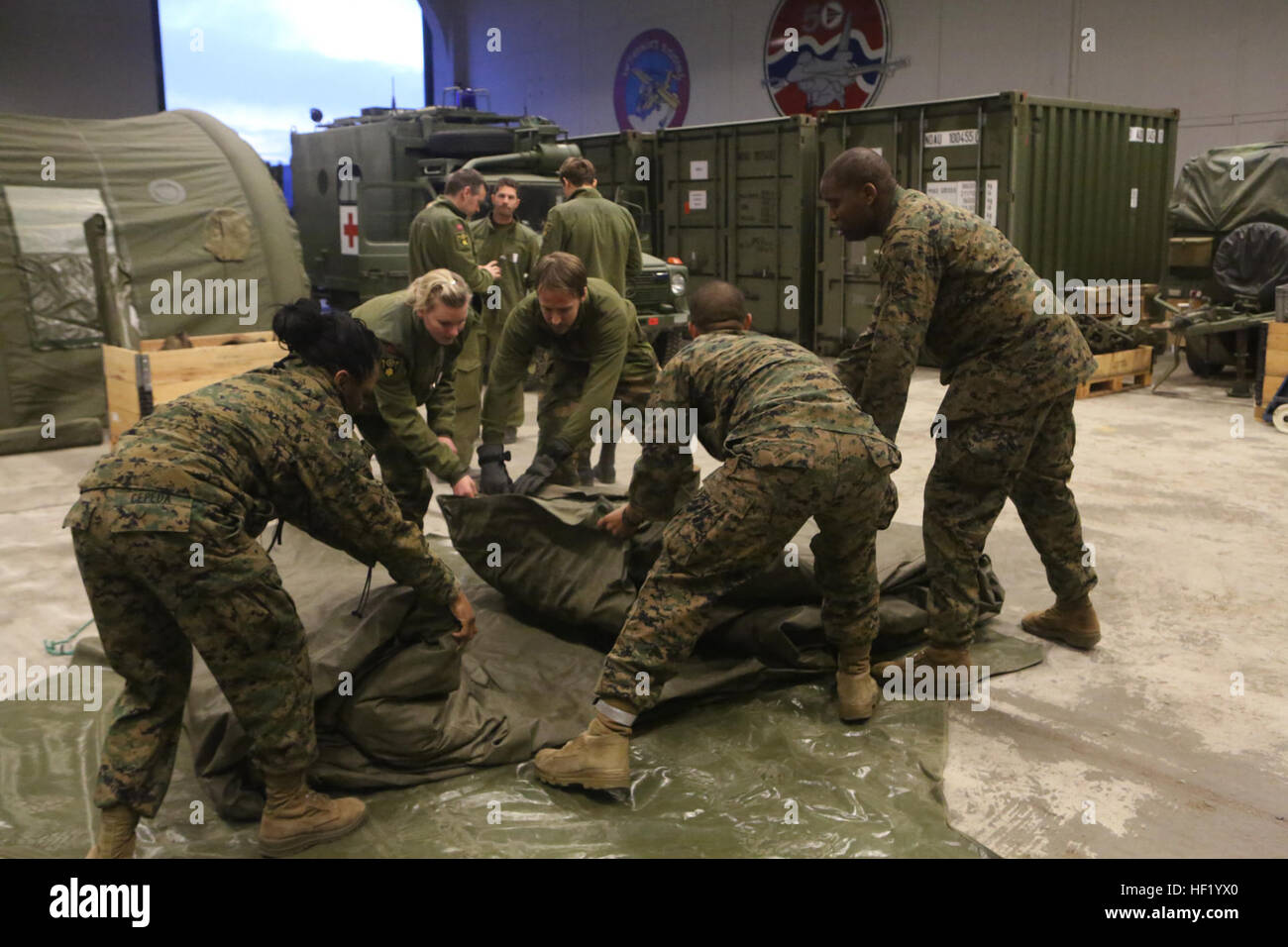 Medical personnel with 2nd Supply Battalion, Combat Logistics Regiment ...