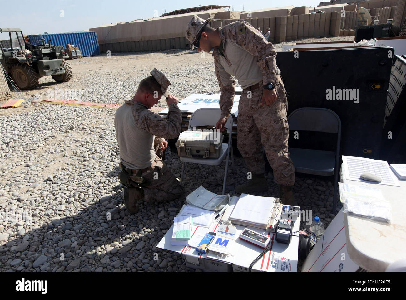 Corporal Enrique Gonzalez, official mail noncommissioned officer, and a ...