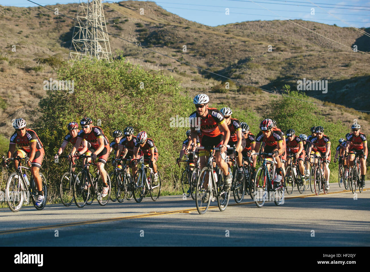 Athletes participate in the Cycling competition. The Marine Corps ...