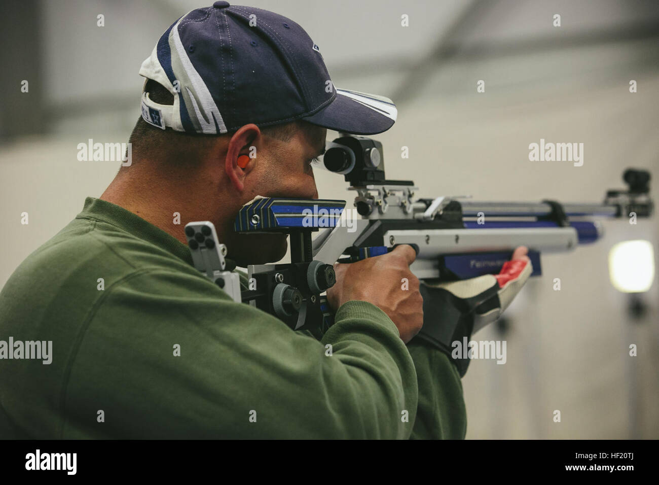 Athletes participate in the Shooting competition. The Marine Corps ...