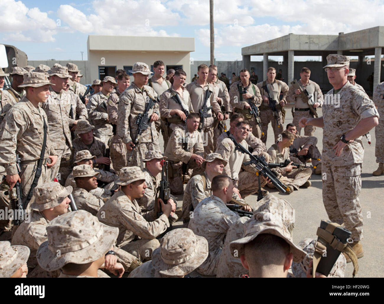 U.S. Marine Corps Brig. Gen. James O'Meara, right, deputy commander of ...