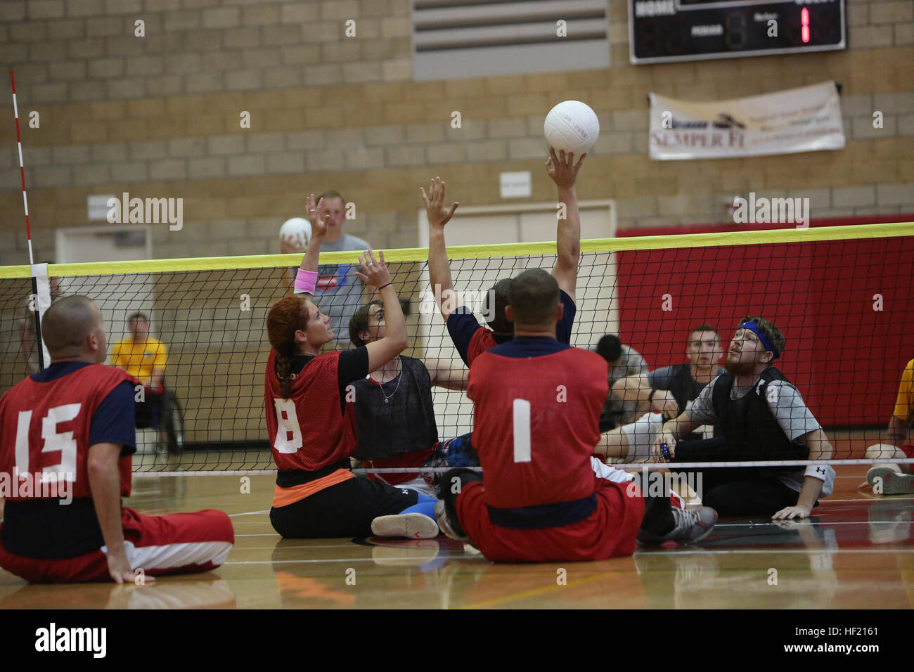 Marines from Wounded Warrior Battalion West compete in sitting ...