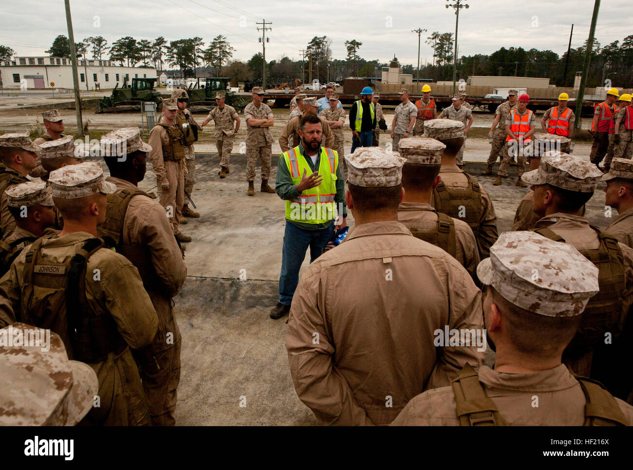 Mr. Don Shults, Distribution Management Officer, gives a loading brief ...