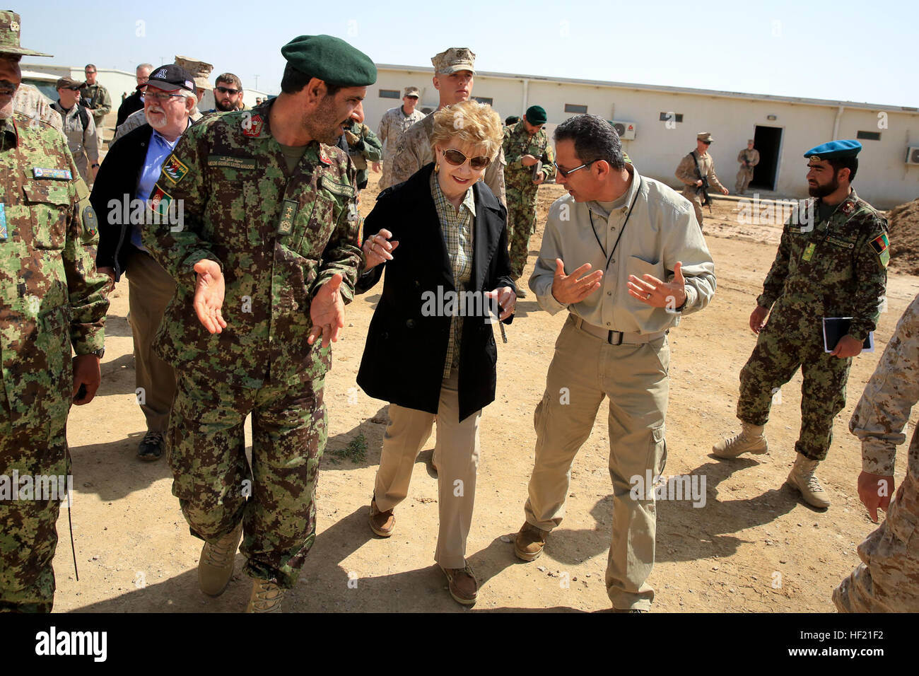 Afghan National Army (ANA) Major Gen. Sayed Malouk, left, commander of ...