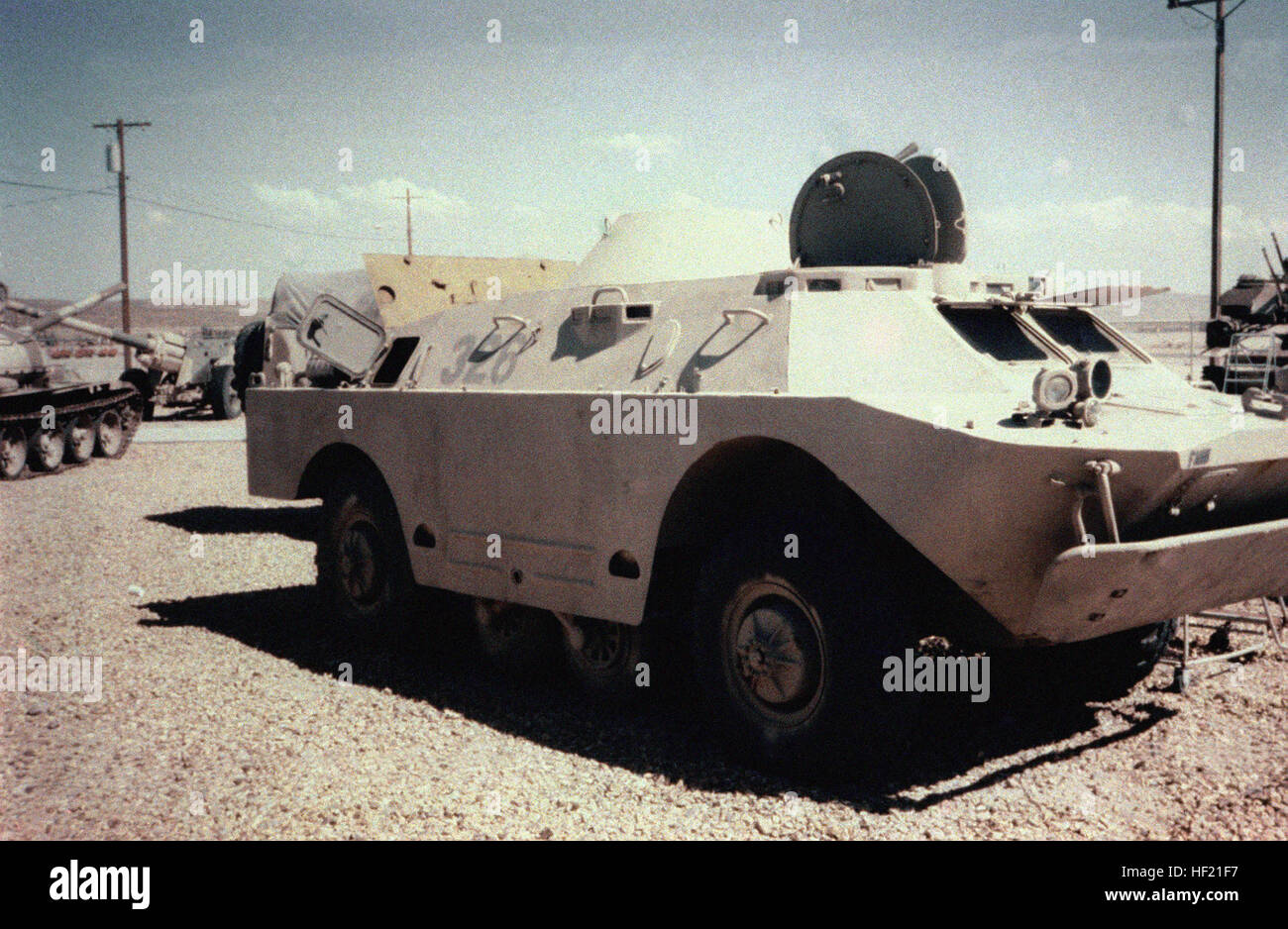 Right front view, on display, Soviet BRDM-2 Amphibious Scout Car. BRDM ...