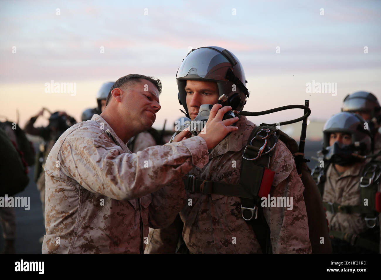 Gunnery Sgt. Mickey Eaton, left, assistant operations chief, Bravo ...