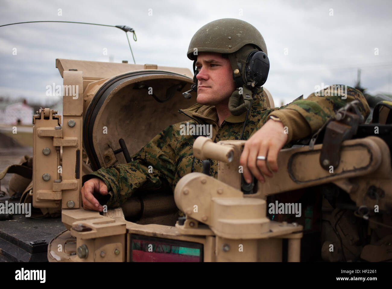 U.S. Marine Corps Cpl. Matthew Moores, a tank commander, Delta Company ...