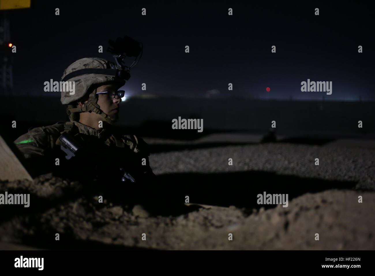 A U.S. Marine with Bravo Company, 1st Battalion, 9th Marine Regiment ...