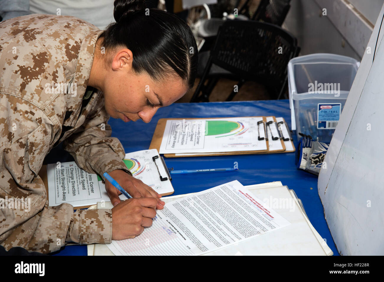 Staff Sgt. Ingrid Hempel, supply chief with Marine Wing Communications ...