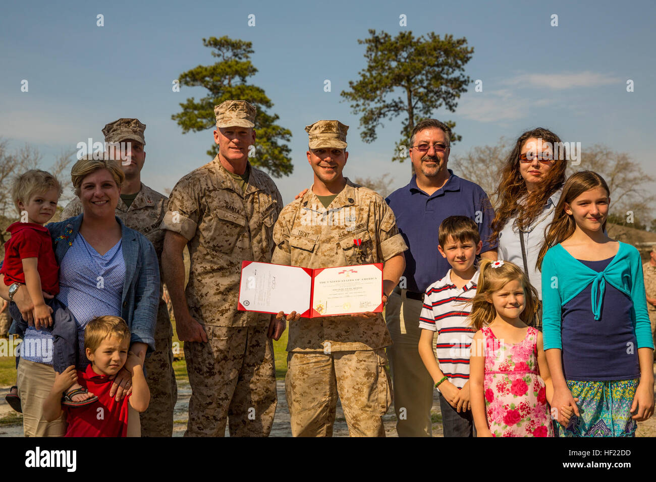 Brigadier General Edward D. Banta (left center), the commanding general ...