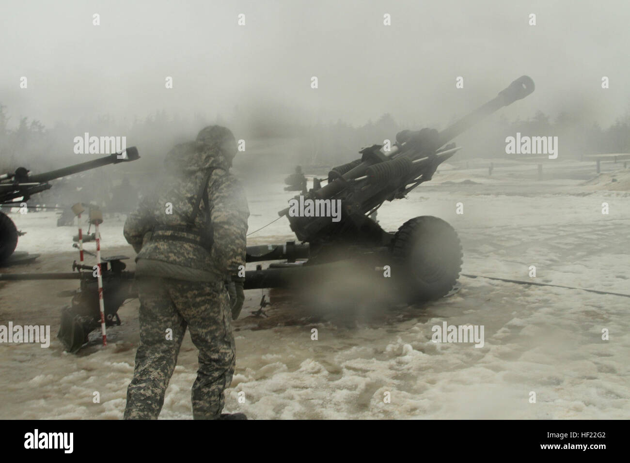 A New York Army National Guard Soldier of Battery A, 1st Battalion ...