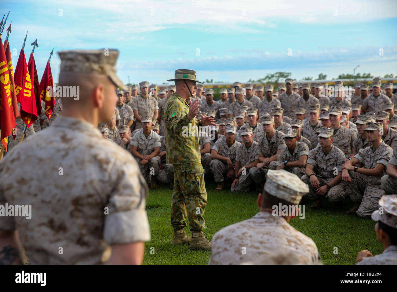 U.S. Marines with Marine Rotational Force-Darwin listen as Australian ...