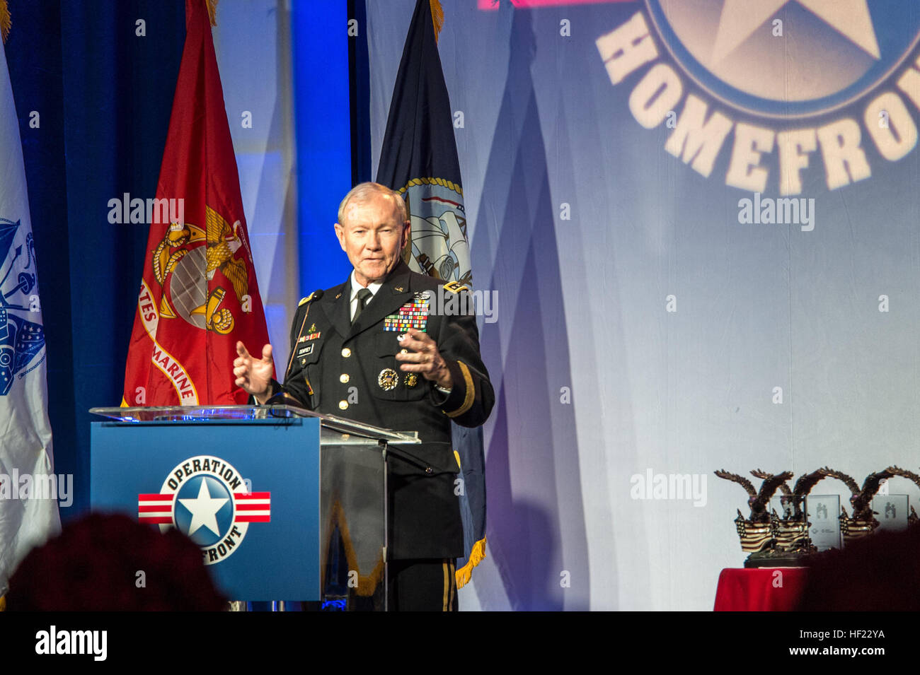 Chairman of the Joint Chiefs of Staff Gen. Martin E. Dempsey speaks to ...