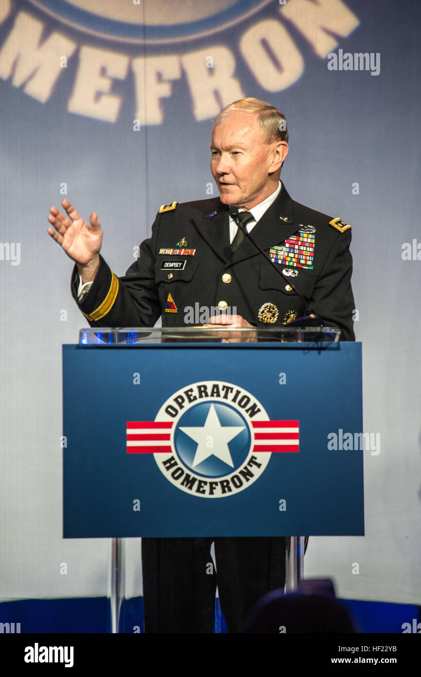 Chairman of the Joint Chiefs of Staff Gen. Martin E. Dempsey speaks to ...