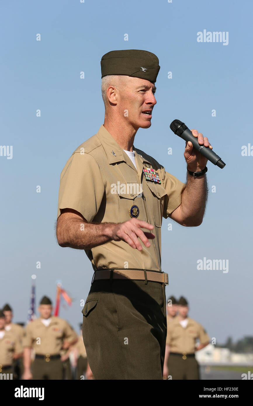 Col. Timothy M. Salmon, Marine Corps Air Station New River commanding ...