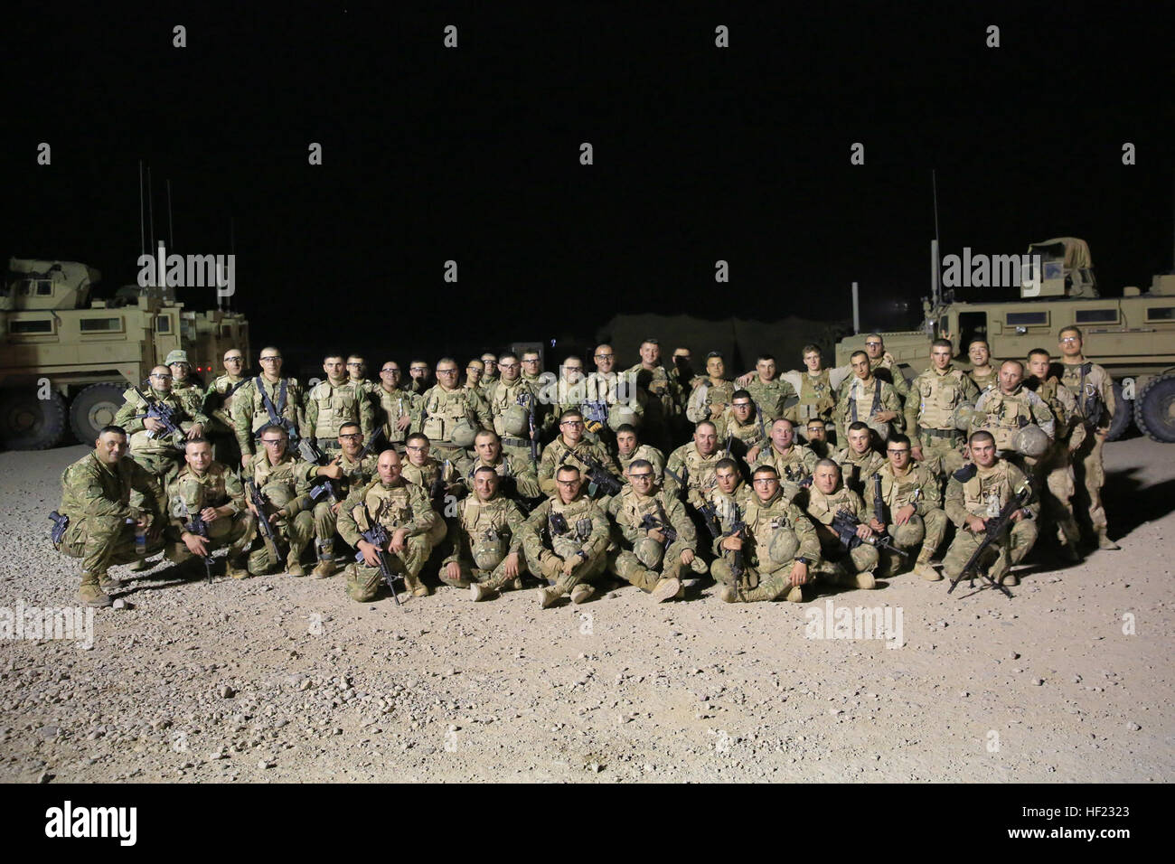 Georgian Army soldiers assigned to Bravo Company, 31st Georgian Light ...