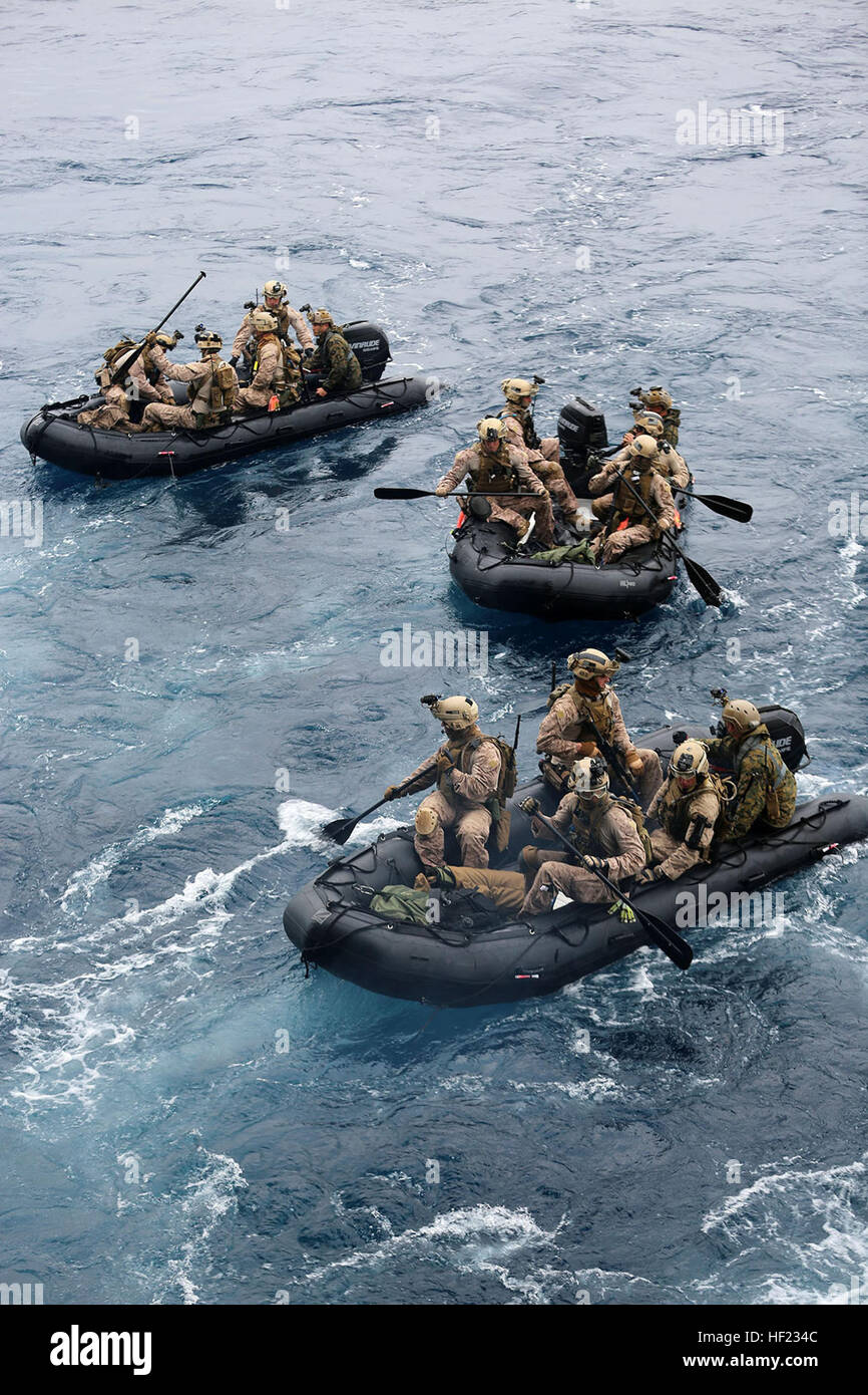 U.S. Marines with the Maritime Raid Force, 11th Marine Expeditionary ...