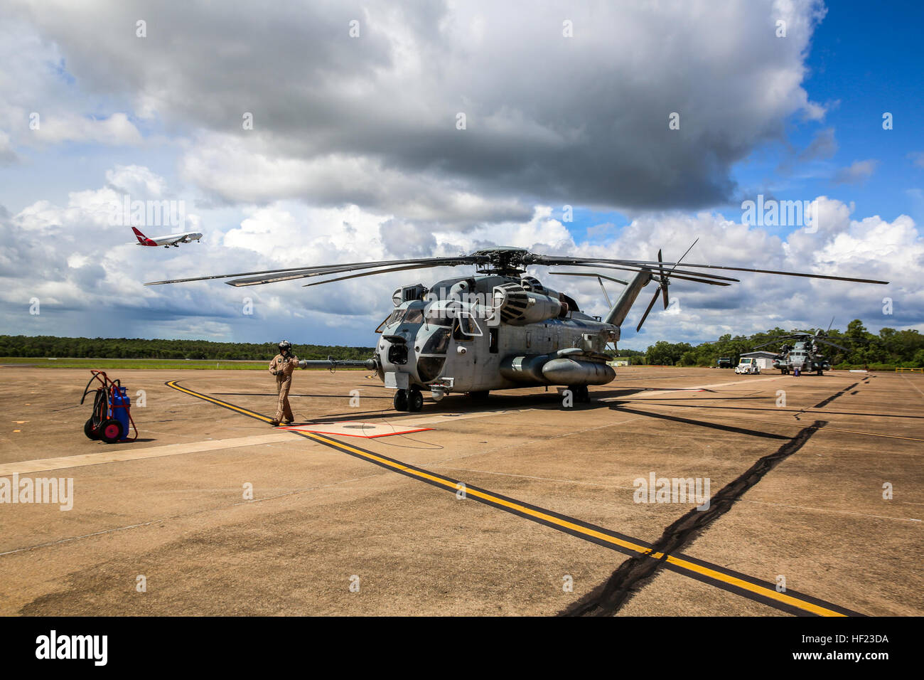 U.S. Marine Corps Cpl. Christian Morales, a helicopter crew chief with ...