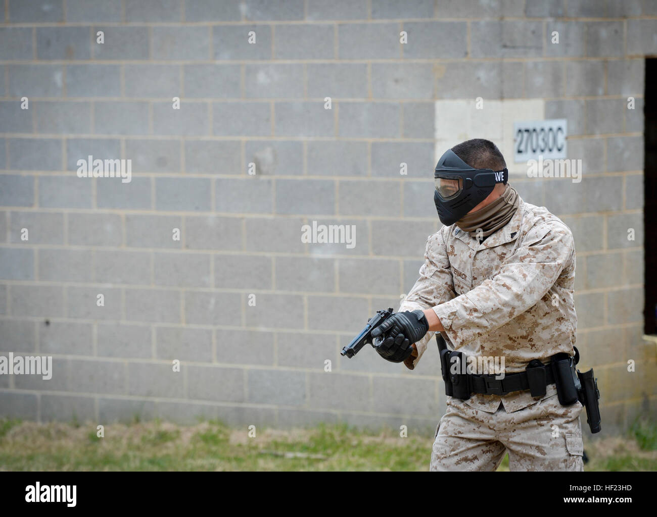 U.S. Marine Corps Police Officer Cpl. Bryce Whitenack with Security ...