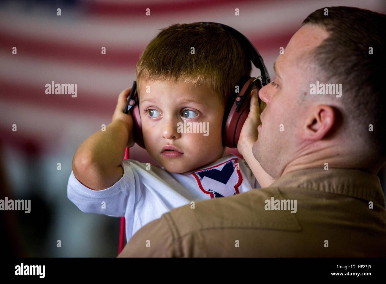 Grady Ebey waits for his father, Maj. Garret Ebey, an AV-8B Harrier ...