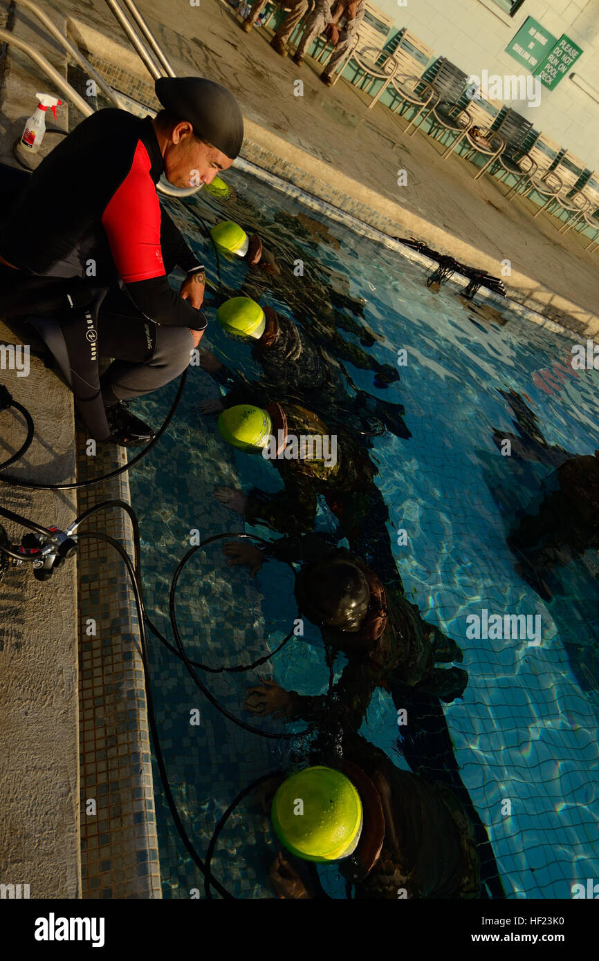 Members of the 129th Rescue Wing perform shallow water egress training ...