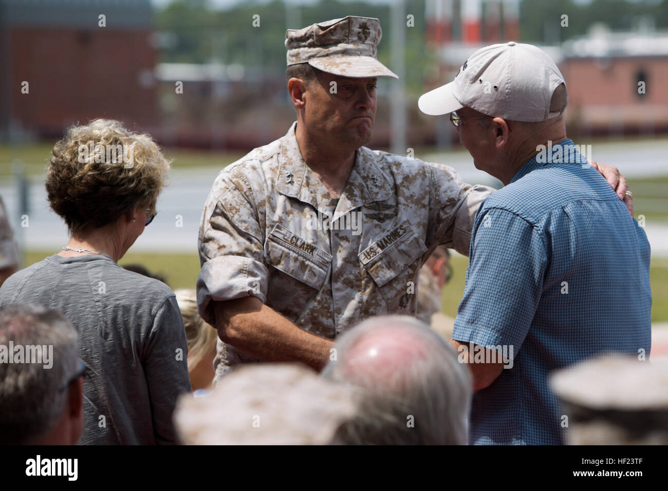 At MARSOC headquarters, a ceremony is held April 25, 2014, to honor ...