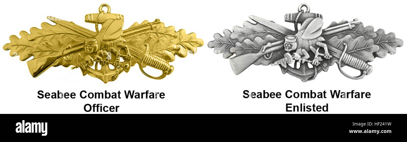Navy Seabee Combat Warfare Specialist Insignia Stock Photo - Alamy