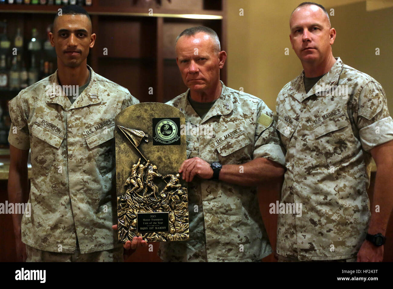 Major Gen. Lawrence D. Nicholson, center, the commanding general of 1st ...