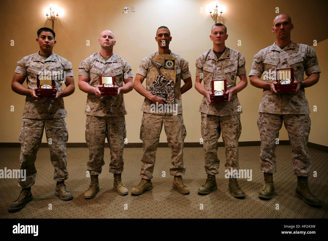 Motor transportation Marines with 1st Marine Division display their ...