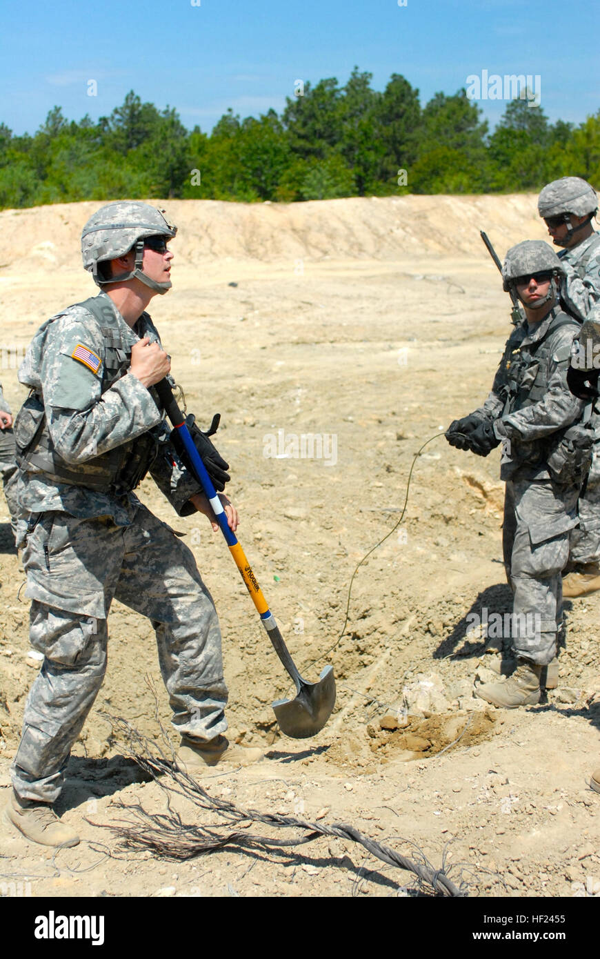 Combat engineers with 30th Brigade Special Troops Battalion, 30th ...
