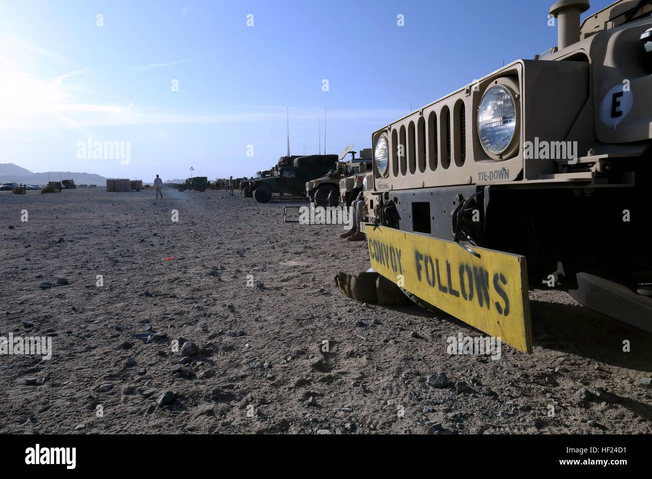 Marines prepare to depart sand hill at Marine Corps Air Ground Combat ...