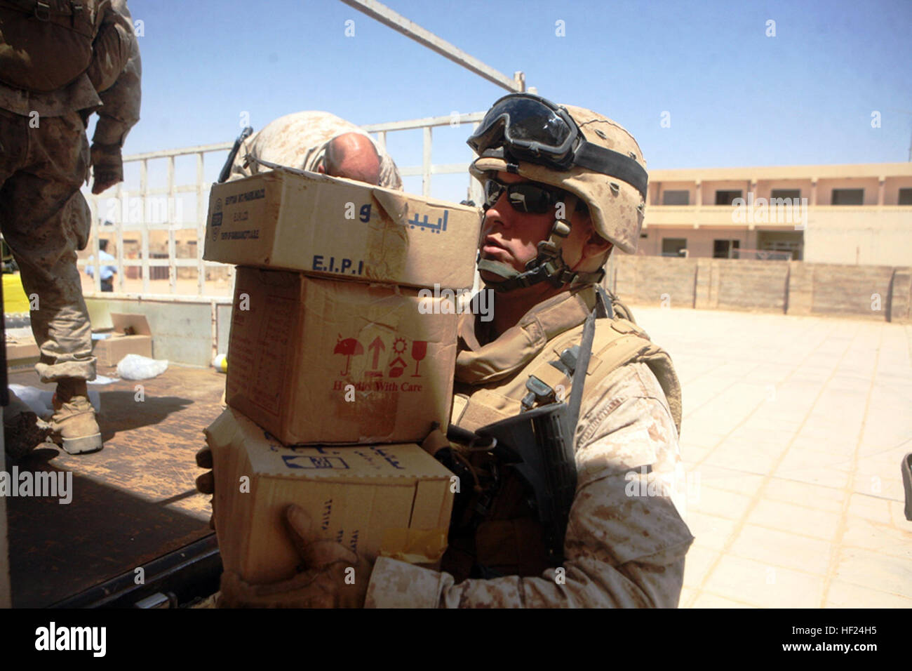 A U.S. Navy Hospital Corpsman with Delta Company, 4th Light Armored ...