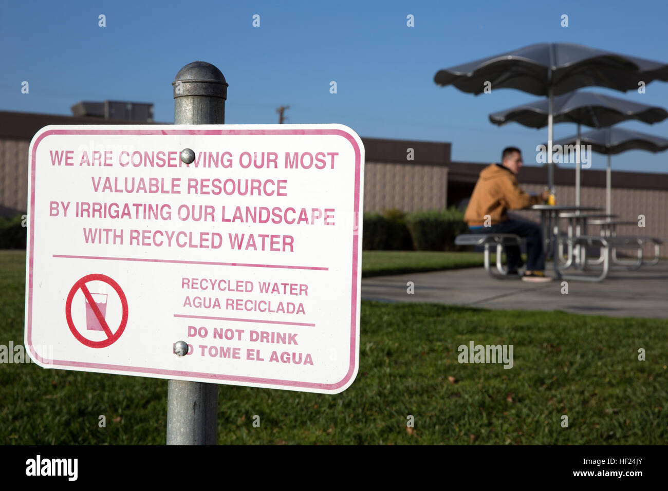 Signs posted aboard Marine Corps Air Station Miramar, Calif., educate ...