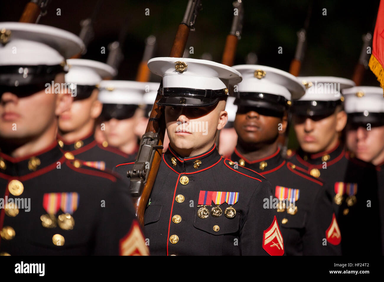 Review and parade of marines hi-res stock photography and images - Alamy