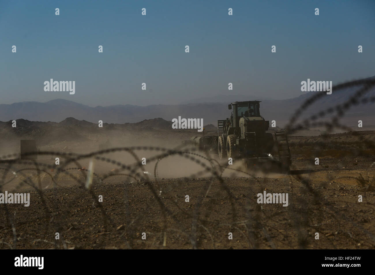 A Marine convoy with Headquarters Battalion, 1st Marine Division ...