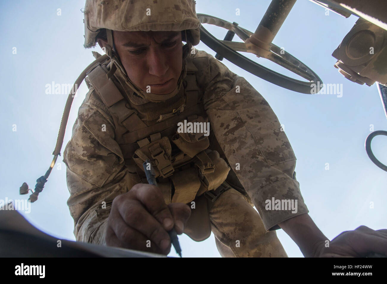 U.S. Marine Corps Cpl. Hector Solis with India Battery, 1st Battalion ...