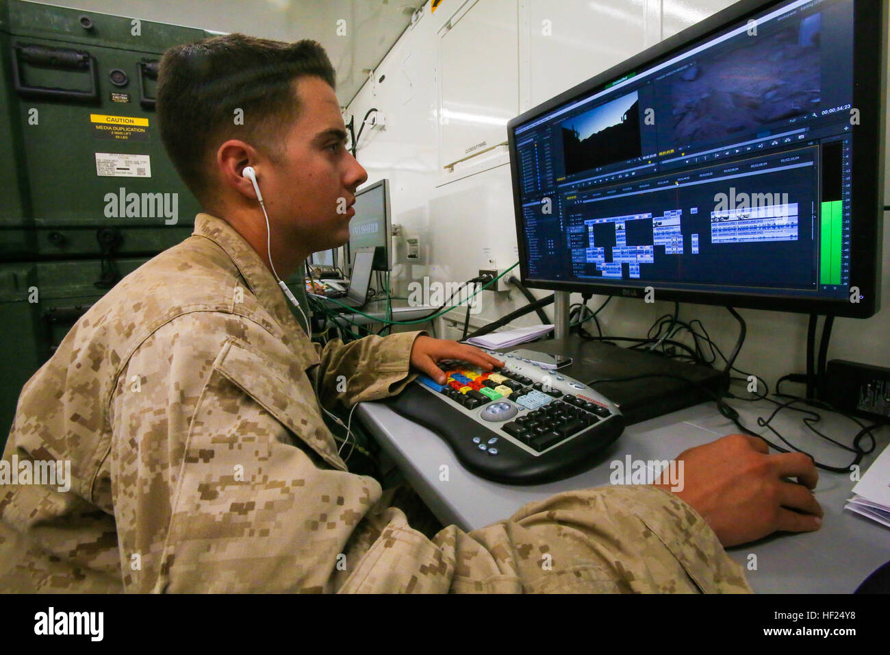 U.S. Marine Corps Cpl. Donald Holbert with 1st Marine Division Combat ...