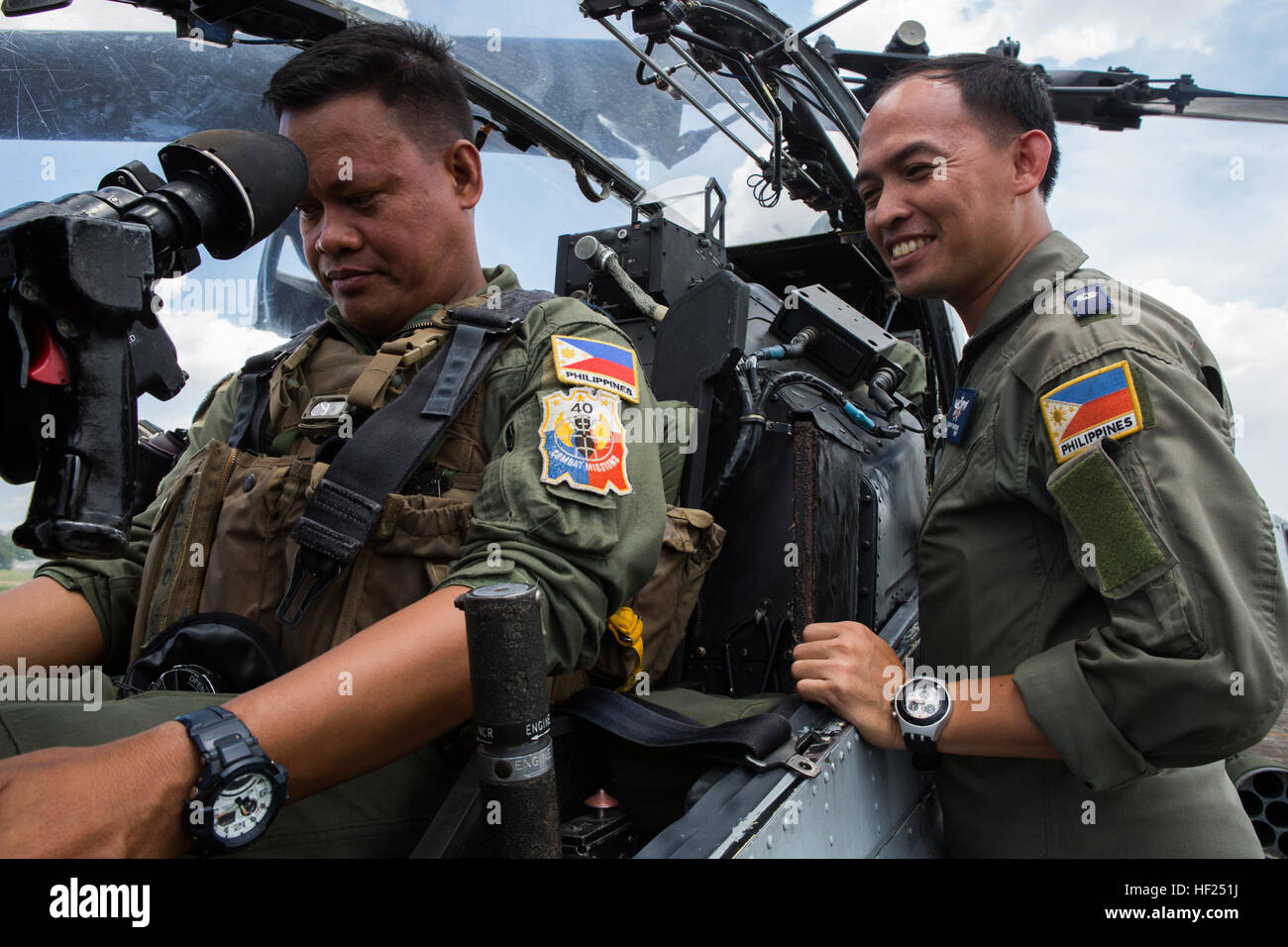 Philippine airmen with the 18th Attack Squadron, 15th Fighter Wing ...