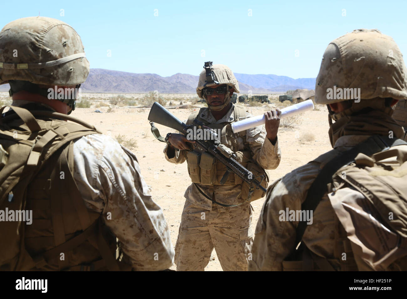 U.S. Marine Cpl. Bereket Berhane with the Security Platoon for Headquarters Battalion, 1st ...