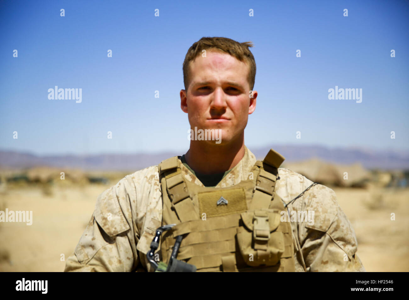 Corporal Ian Moore, a Marine Musician with Headquarters Battalion, 1st ...