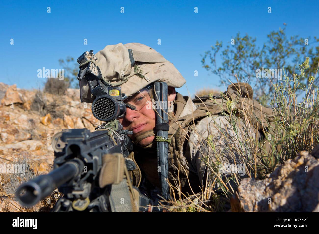 U.S. Marine Lance Cpl. Hunter Booker, with 3rd Light Armored ...