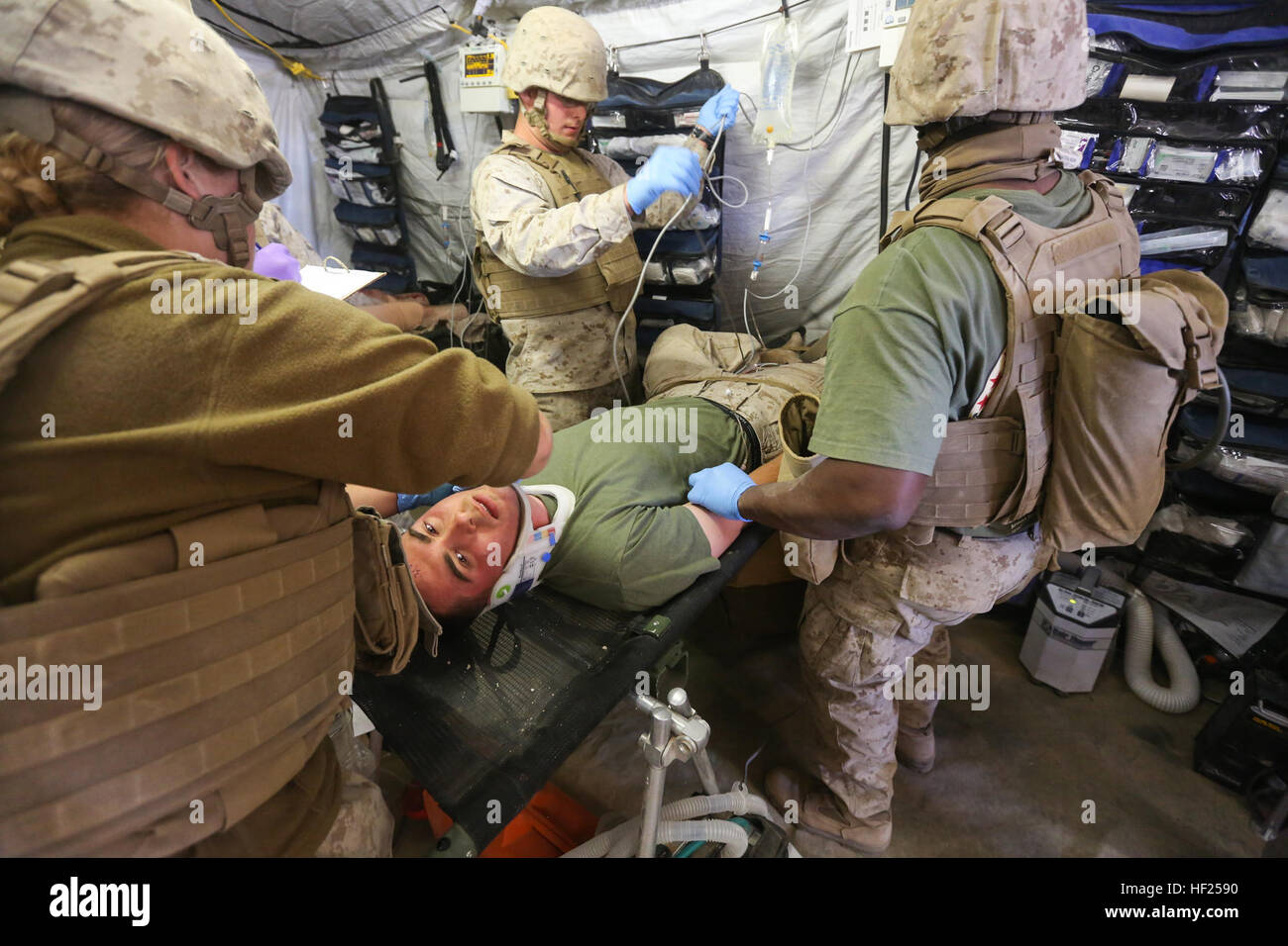 U.S. Marines and Sailors of 1st Medical Battalion, 1st Marine Logistics ...