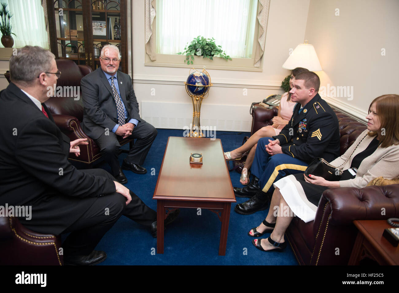 Deputy Secretary of Defense Robert Work meets with Sgt. Kyle White ...